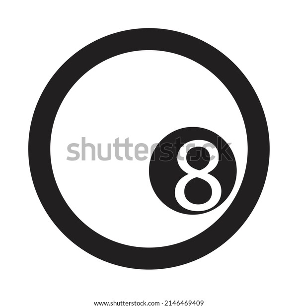 Illustration Billiard Ball Line Art Icon: เวกเตอร์สต็อก (ปลอดค่า ...