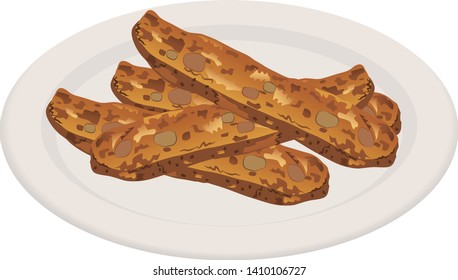 Illustration Biscotti Sweet Stock Vector (Royalty Free) 1410106727 ...