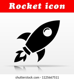 Illustration Black Rocket Vector Icon Design Stock Vector (Royalty Free ...