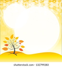 Illustration Blank Space Autumn Tree: เวกเตอร์สต็อก (ปลอดค่าลิขสิทธิ์ ...