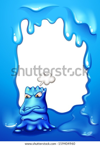 Illustration Blue Border Design Very Angry Stock Vector (Royalty Free ...