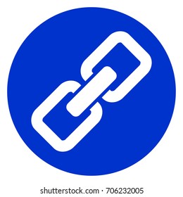Illustration Blue Circle Chain Icon Stock Vector (Royalty Free ...