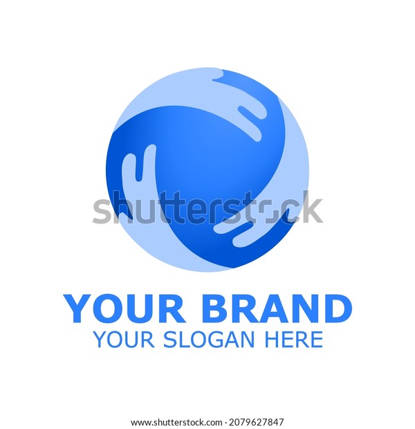 Illustration Blue Circle Ocean Waves Simple Stock Vector (Royalty Free ...