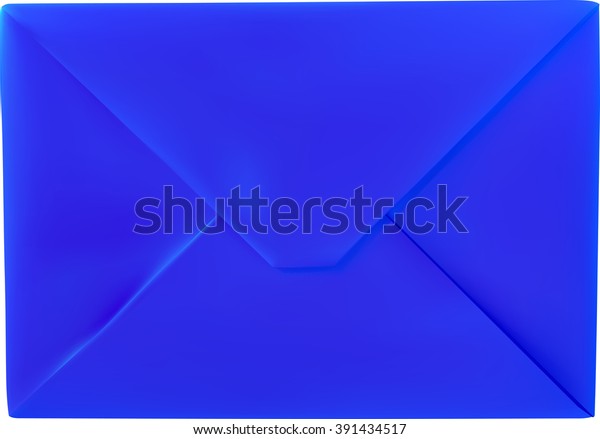Illustration Blue Envelope Isolated On White Stock Vector (Royalty Free ...