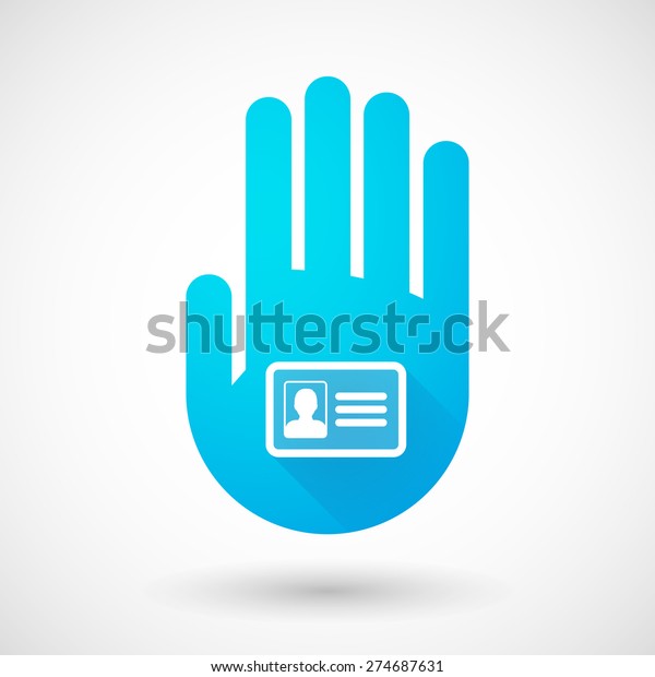 Illustration Blue Hand Icon Id Card Stock Vector (Royalty Free ...
