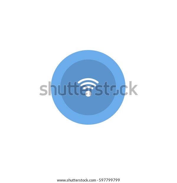 Illustration Blue Icon Wifi Circle On Stock Vector (Royalty Free ...