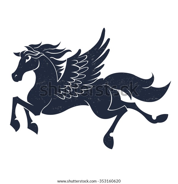 Illustration Blue Pegasus Stock Vector (Royalty Free) 353160620
