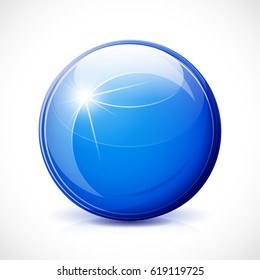 Illustration Blue Sphere Design Concept Stock Vector (Royalty Free ...