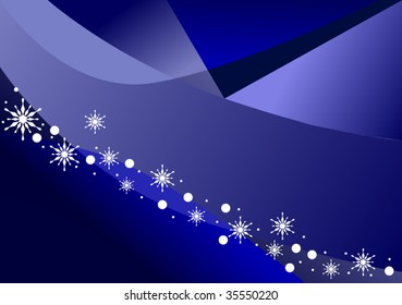 Illustration Blue White Snowflake Background Stock Vector (Royalty Free ...