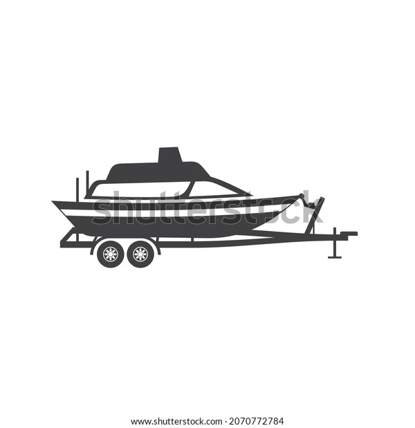 Illustration Boat Trailer Vector Art Stock Vector (Royalty Free) 2070772784