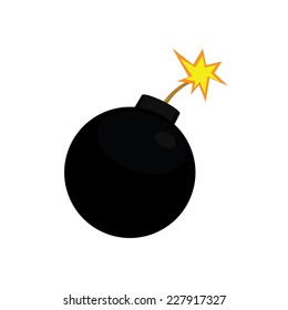 Illustration Bomb Bomb Isolated Black Bomb Stock Vector (Royalty Free ...