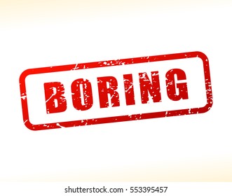 Illustration Boring Text Buffered On White Stock Vector (Royalty Free ...