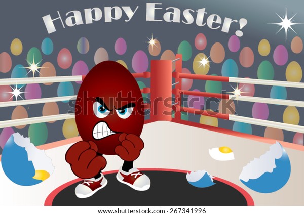 Illustration Boxing Match Red Corner Mat Stock Vector (Royalty Free ...