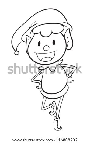 Elf Line Drawing | Free download on ClipArtMag