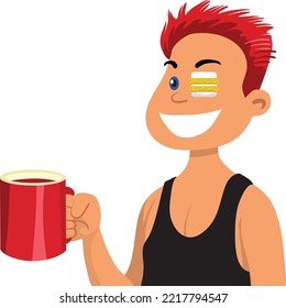 Illustration Boy Tea Cup Stock Vector (Royalty Free) 2217794547 ...