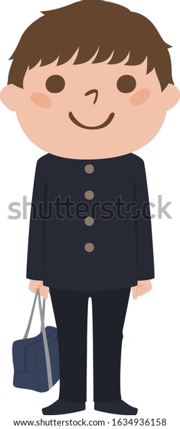 Illustration Boy Wearing School Uniform Boy: เวกเตอร์สต็อก (ปลอดค่า ...