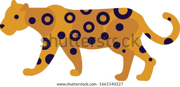 Illustration Brazilian Jaguar Using Geometric Minimalist Stock Vector ...