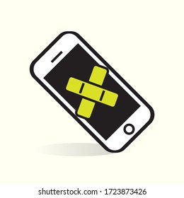 Illustration Broken Fixed Phone Stock Vector (Royalty Free) 1723873426 ...