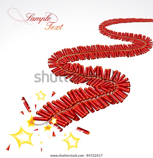 Illustration Burning Firecracker Holiday Fun Stock Vector (Royalty Free ...