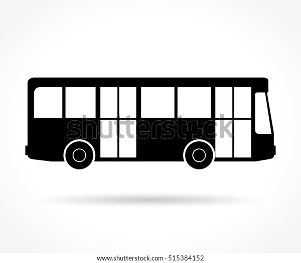 Illustration Bus Icon On White Background Stock Vector (Royalty Free ...