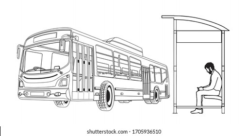 Illustration Bus Panic Passenger Stock Vector (Royalty Free) 1705936510 ...