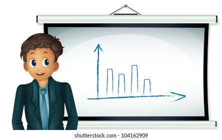 Illustration Business Man Presenting Chart Stock Vector (Royalty Free ...