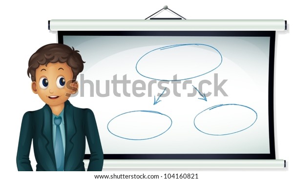Illustration Business Man Presenting Chart Stock Vector (Royalty Free ...