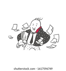 Illustration Busy Man Stock Vector (Royalty Free) 1617596749 | Shutterstock