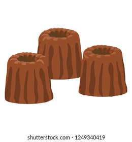 Illustration Canele Stock Vector (Royalty Free) 1249340419 | Shutterstock