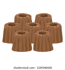 Illustration Canele Stock Vector (Royalty Free) 1249340428 | Shutterstock