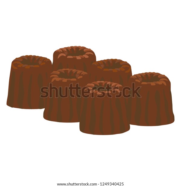 Illustration Canele Stock Vector (Royalty Free) 1249340425 | Shutterstock