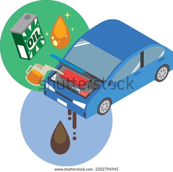 Illustration Car Engine Oil Change Stock Vector (Royalty Free ...