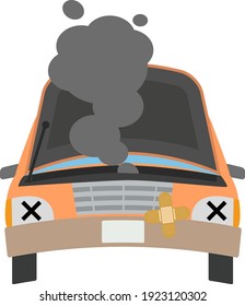 Illustration Car Smoking Engine Stock Vector (Royalty Free) 1923120302 ...
