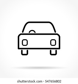 Illustration Car Thin Line Icon Design Stock Vector (Royalty Free ...