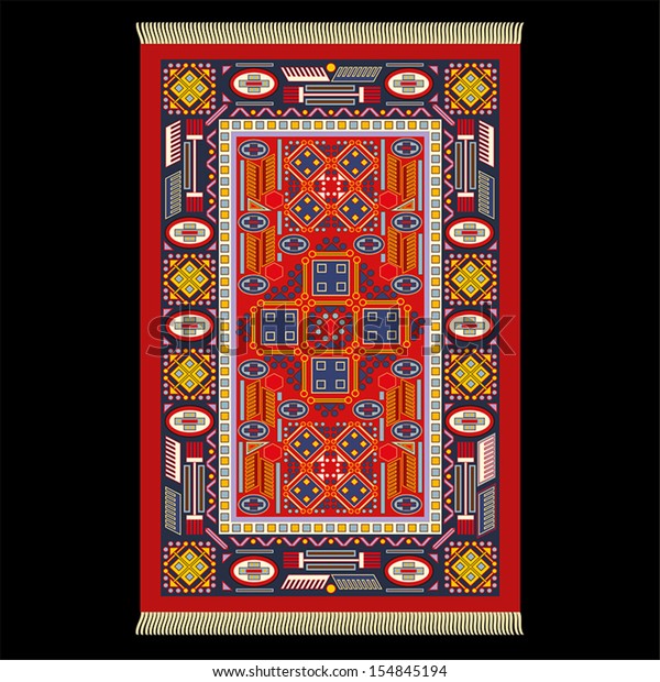 Illustration Carpet Isolated Vector On Black Stock Vector (Royalty Free ...