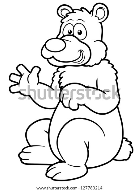 Illustration Cartoon Bear Coloring Book Stock Vector (Royalty Free ...