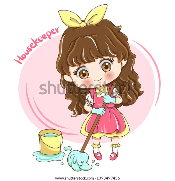 Illustration Cartoon Character Housekeeper Stock Vector (Royalty Free ... Illustration Cartoon Character Housekeeper Stock Vector (Royalty Free ...