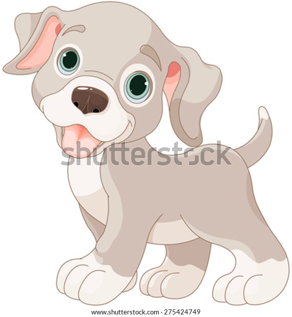 Illustration Cartoon Puppy Stock Vector (Royalty Free) 275424749 ...