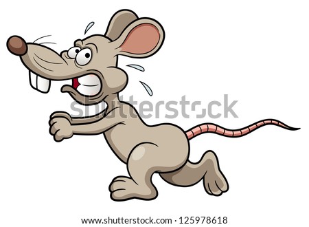 Illustration Cartoon Rat Running Stock Vector (Royalty Free) 125978618 ...