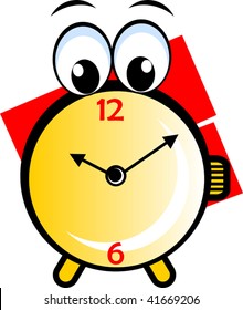 Illustration Cartoon Round Clock Stock Vector (Royalty Free) 41669206 ...
