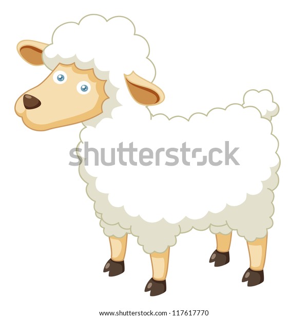 Illustration Cartoon Sheepvector Stock Vector (Royalty Free) 117617770 ...