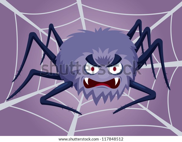 Illustration Cartoon Spider Stock Vector (Royalty Free) 117848512 ...