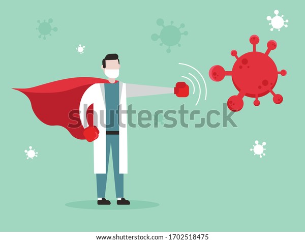 Illustration Cartoon Vector Action Super Doctor Stock Vector (Royalty ...