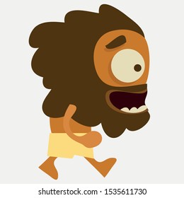Illustration Cartoon Vector Primitive Man Funny Stock Vector (Royalty ...