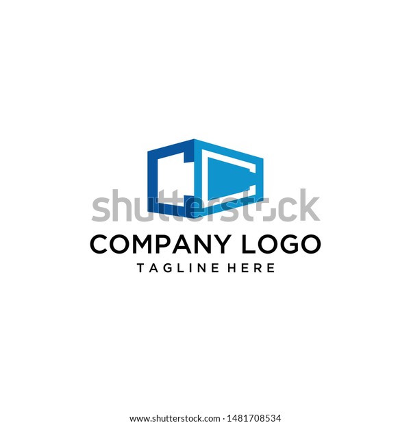 Illustration Cc Sign Stacked Into Rectangular Stock Vector (Royalty ...