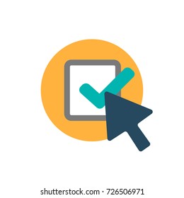 Illustration Check Arrow Icon Stock Vector (Royalty Free) 726506971 ...