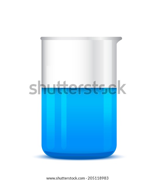 Illustration Chemical Beaker Solution Laboratory Glassware Stock Vector ...
