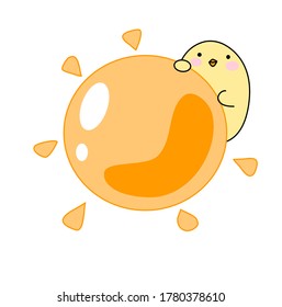 Illustration Chick Sun Stock Vector (Royalty Free) 1780378610 ...