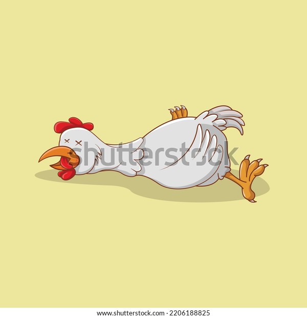 ilustración de pollo muerto. vector de: vector de stock (libre de ...