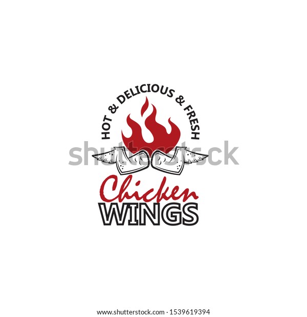 Illustration Chicken Wings Flame Isolated On Stock Vector (Royalty Free ...